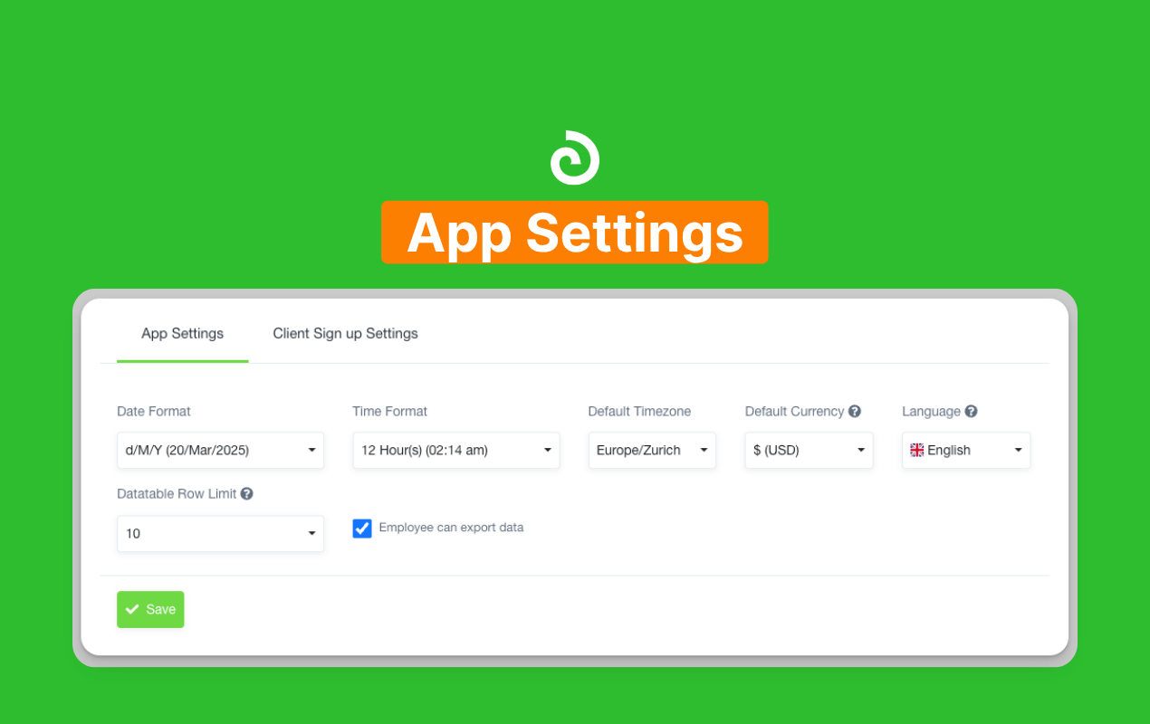 Olqan Documentations - App Settings