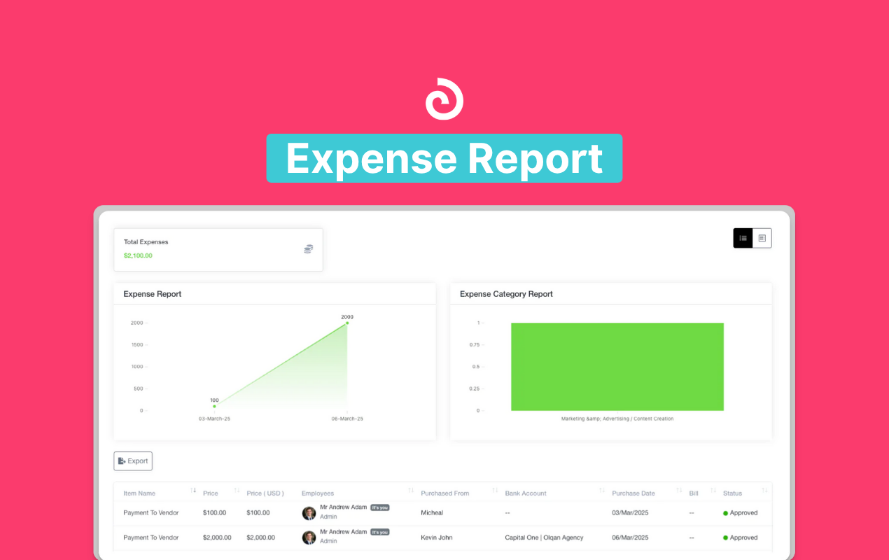 Olqan Documentations - Expense Report