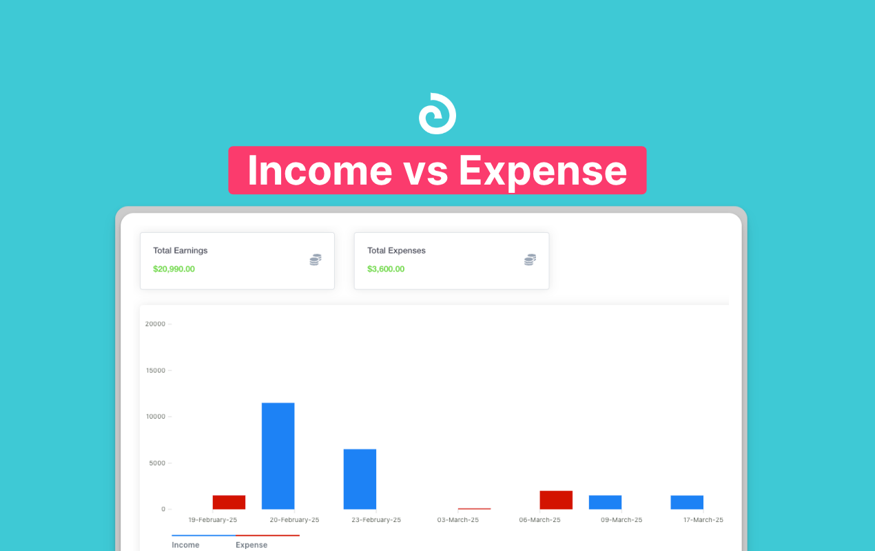 Olqan Documentations - Income vs Expense