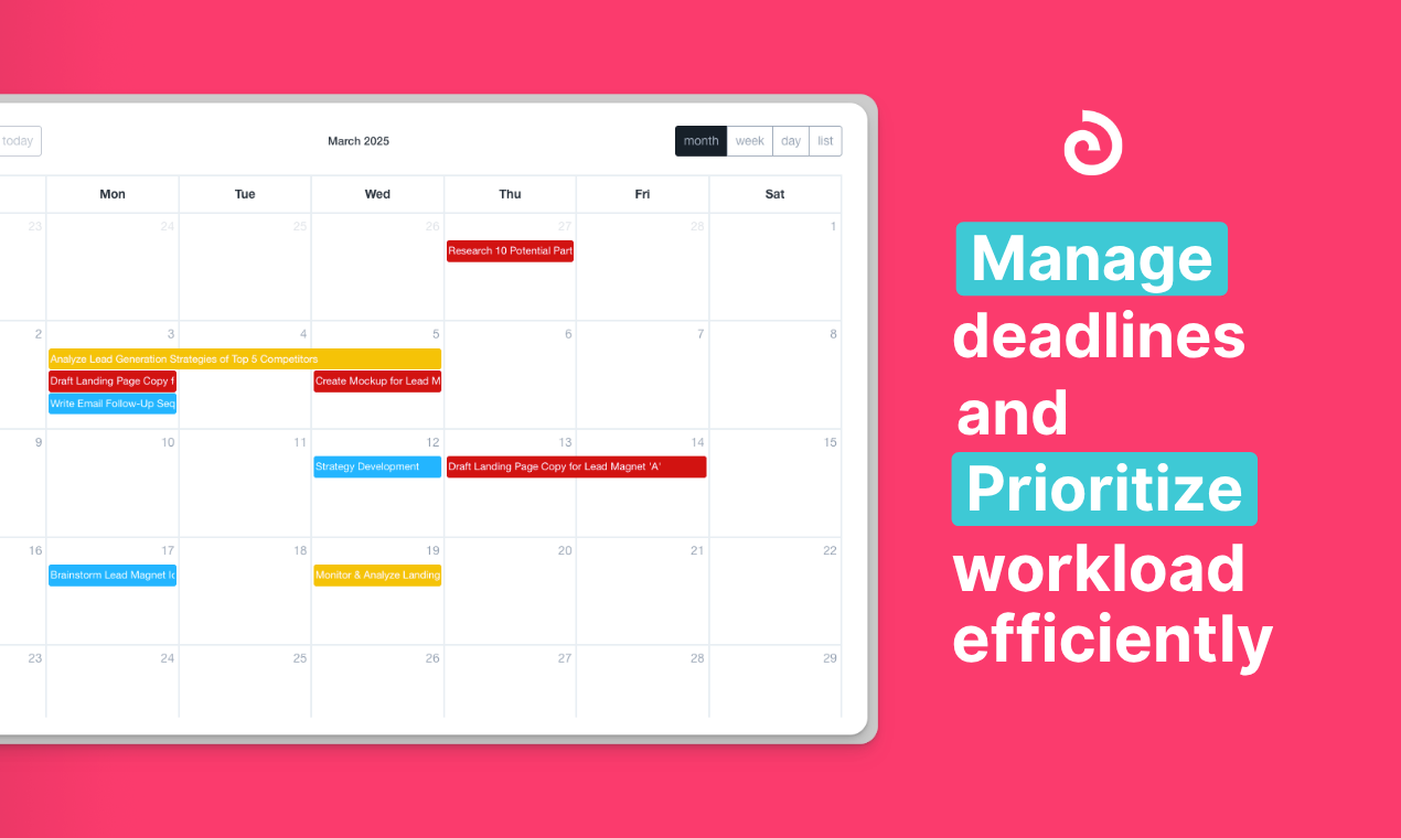 Olqan Documentations - Task Calendar Views
