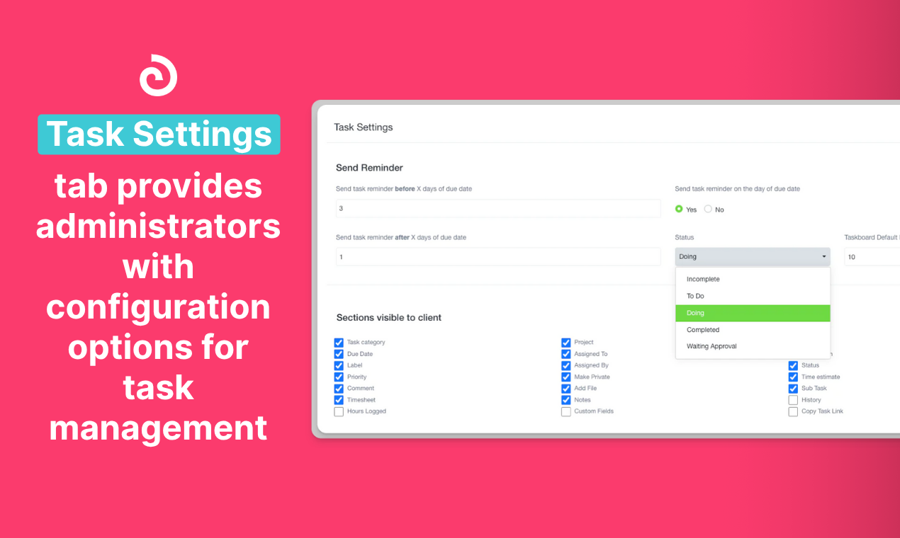 Olqan Documentations - Task Settings