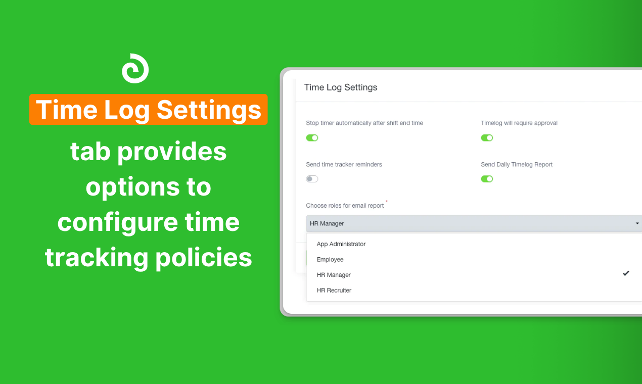 Olqan Documentations - Time Log Settings